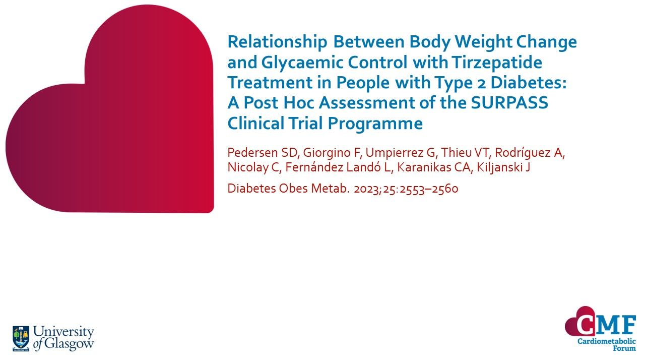 Relationship Between Body Weight Change and Glycaemic Control with ...