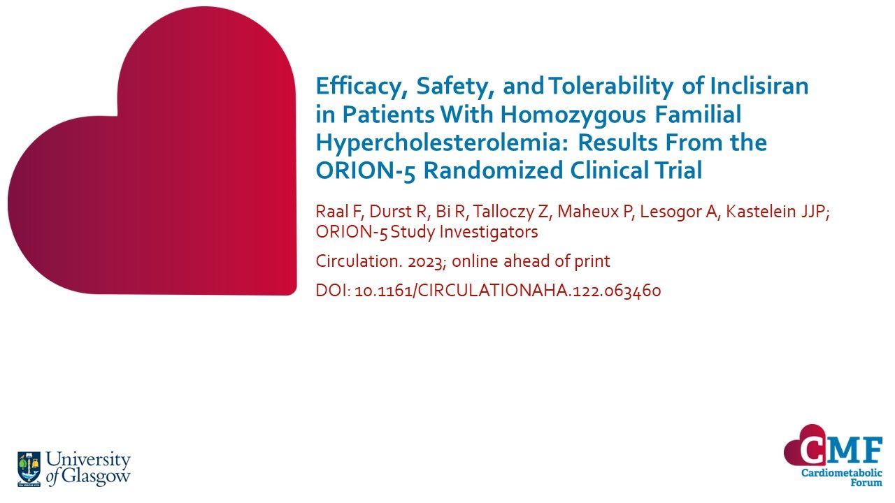 Efficacy, Safety, and Tolerability of Inclisiran in Patients With ...